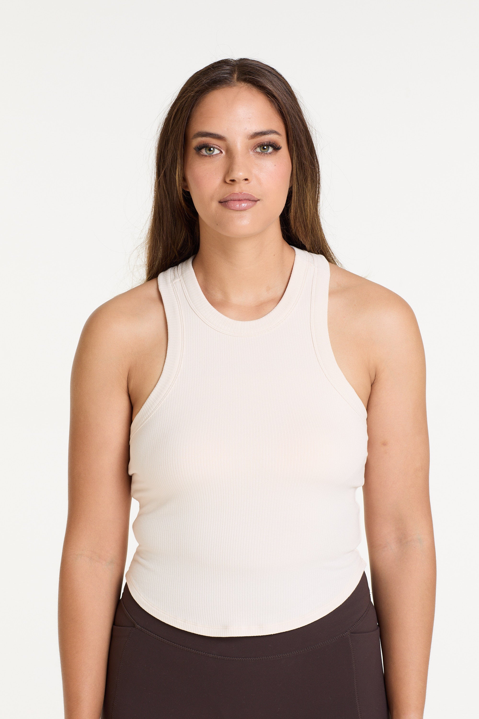 CROP RIB SINGLET MILK – HINE COLLECTION